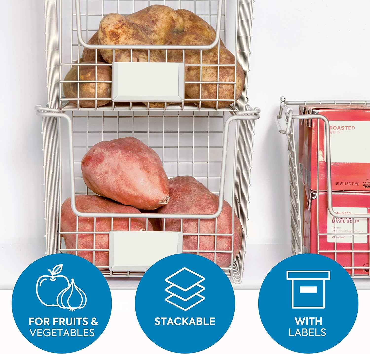 INTERDESIGN - CESTA DE ALUMINIO PARA ORGANIZAR INTERDESIGN - 90985 ...