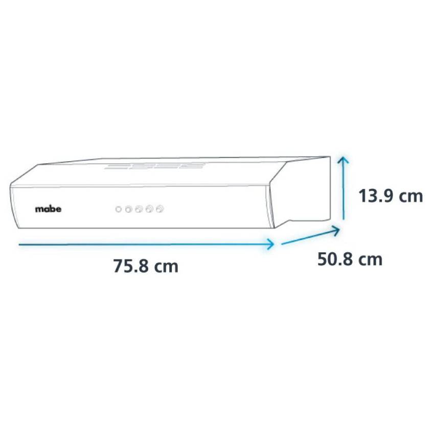 MABE - CAMPANA DE PARED 30" INOX MABE 1A - CMPU761GX0 | Ambitec