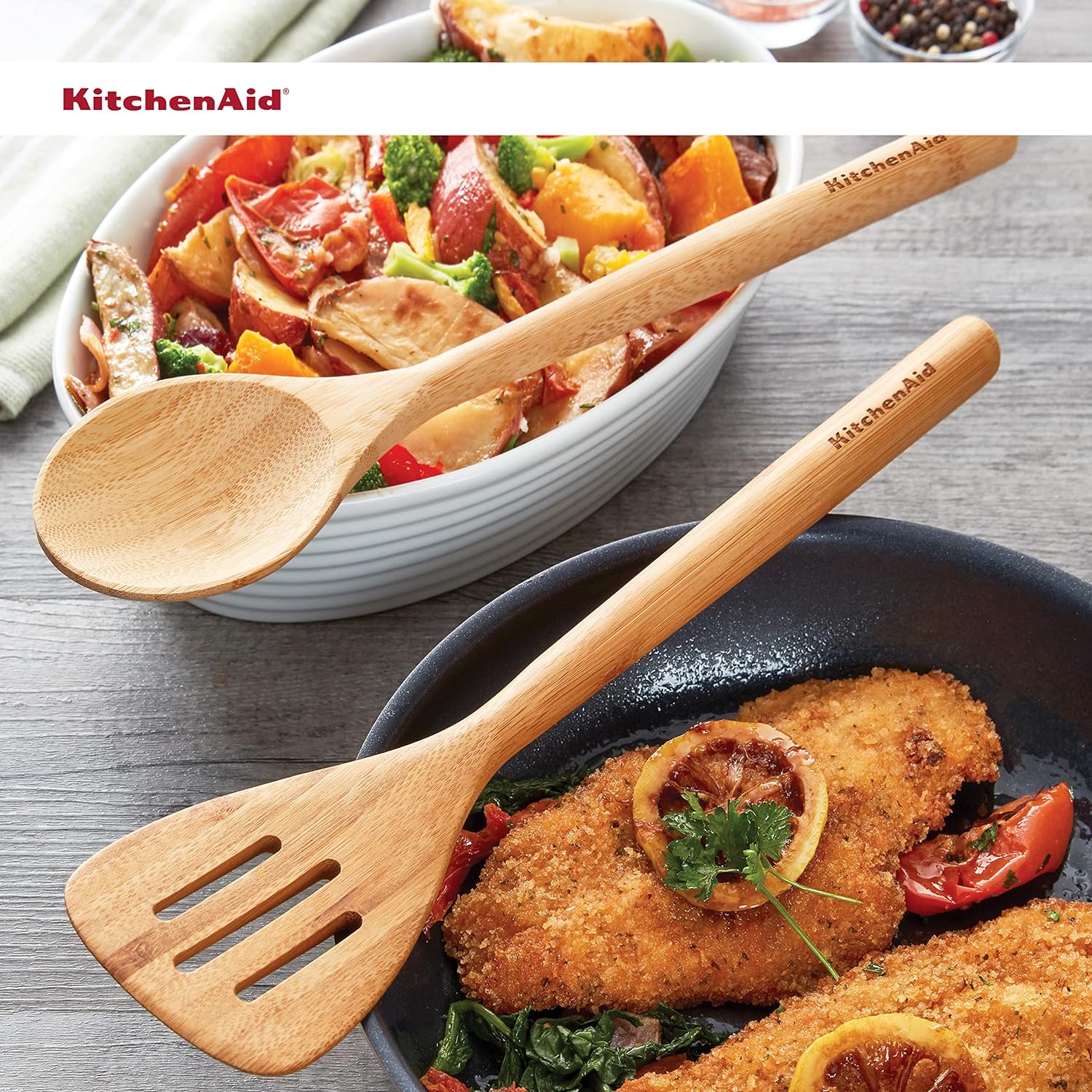 KITCHENAID GADGETS - SET DE 2 CUCHARAS BAMBOO KA 1A - KQ652OHBBA | Ambitec