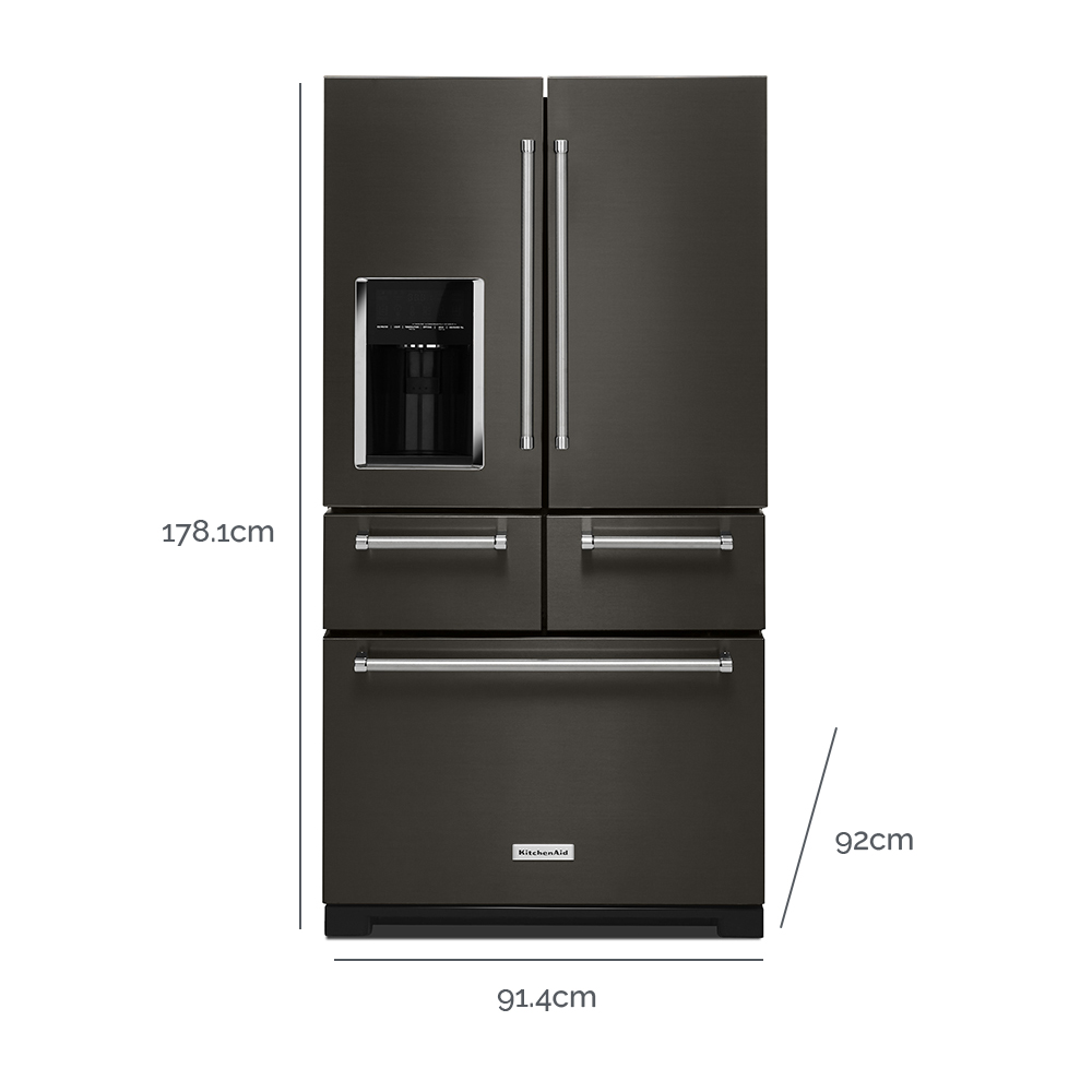 KitchenAid - Refrigeradora 25.8 PCU 36" - KRMF706EBS