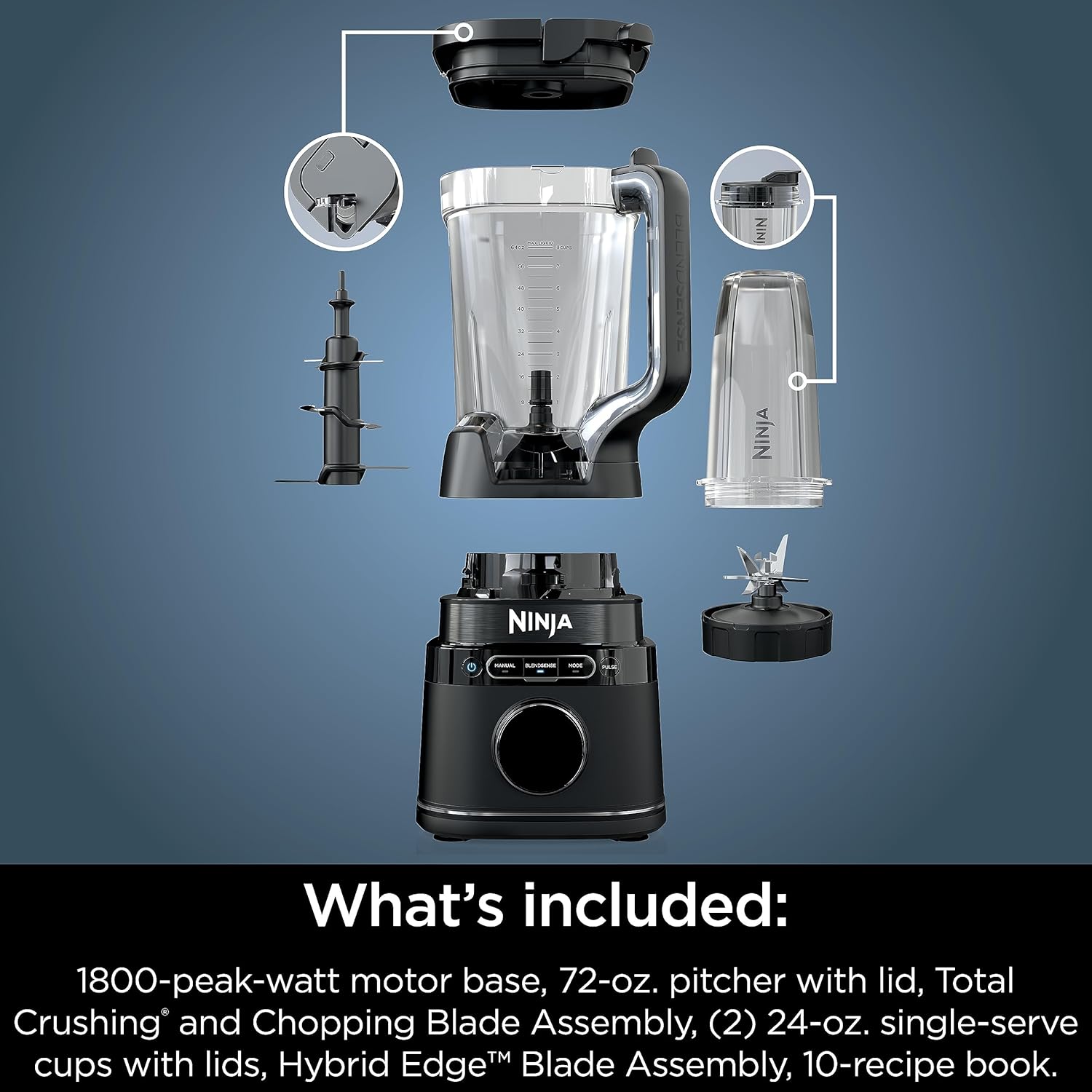 Ninja - Licuadora JP 1800W 2.12L - TB301